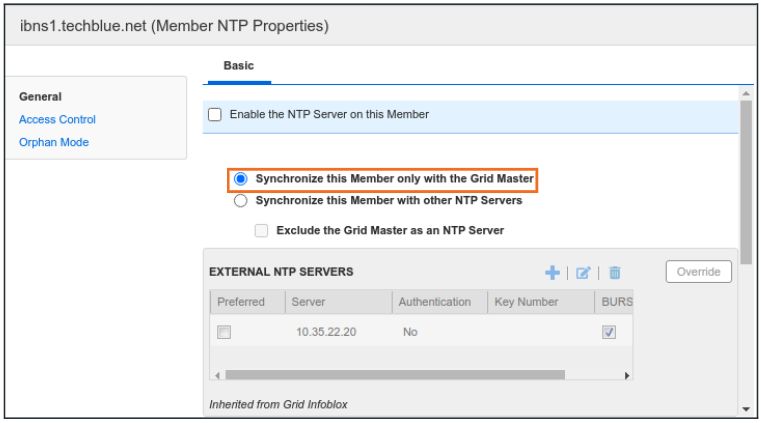 Verifying NTP configuration in NIOS Grid (1501)